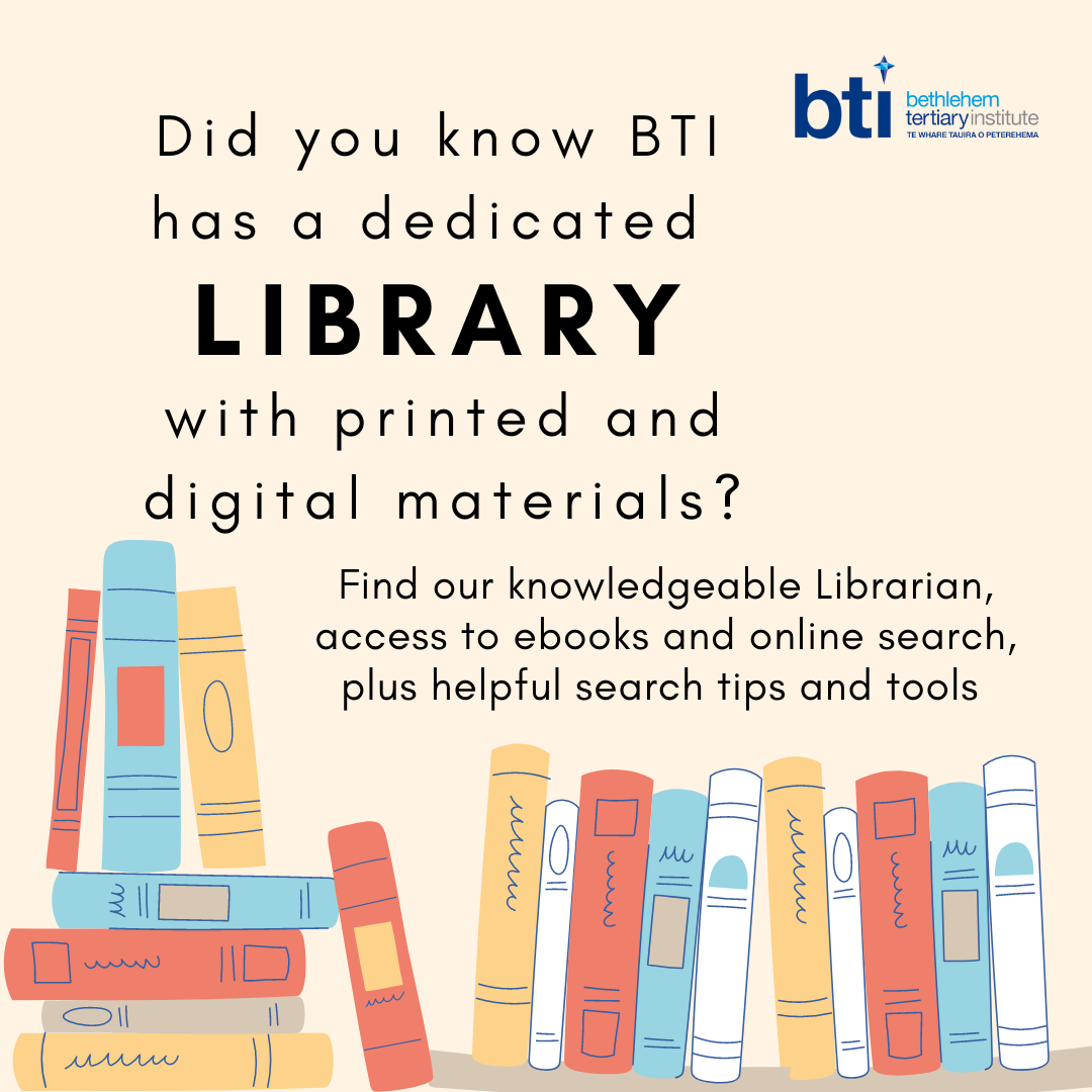 Library | Bethlehem Tertiary Institute | BTI | Tauranga, NZ